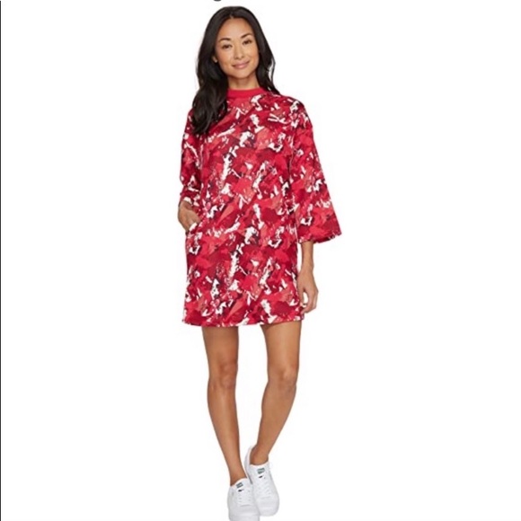 Puma | Dresses | Puma Pink Paint Splatter A Oversized Dress Small ...